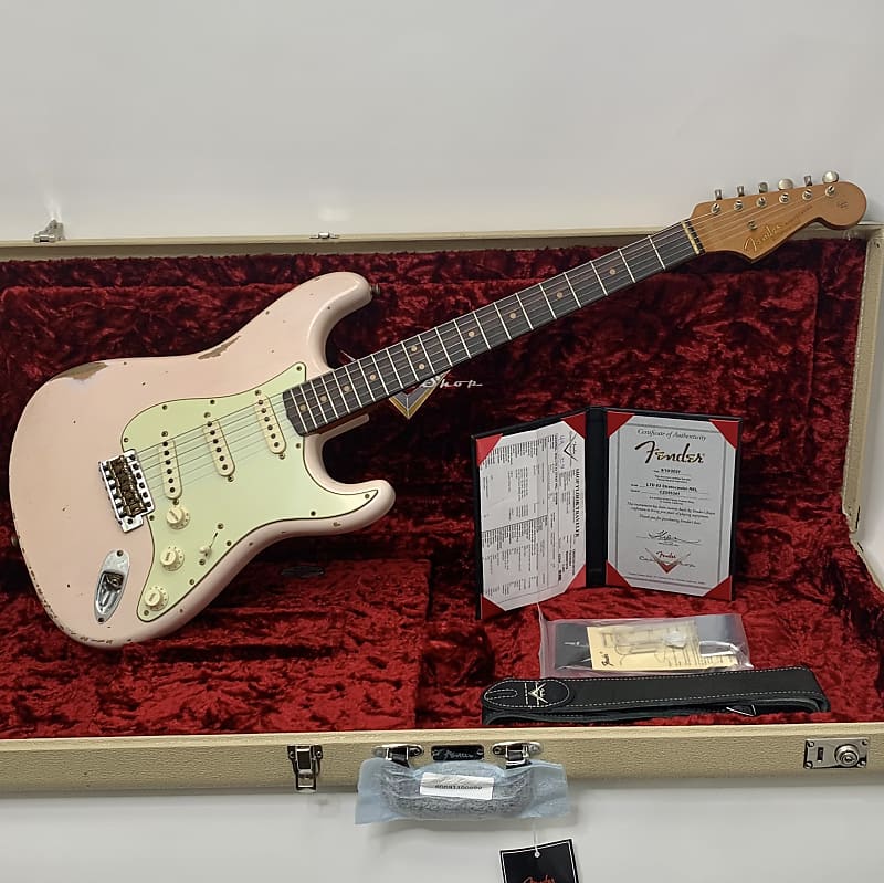 Fender Custom Shop LTD '63 Stratocaster Relic Shell Pink | Reverb
