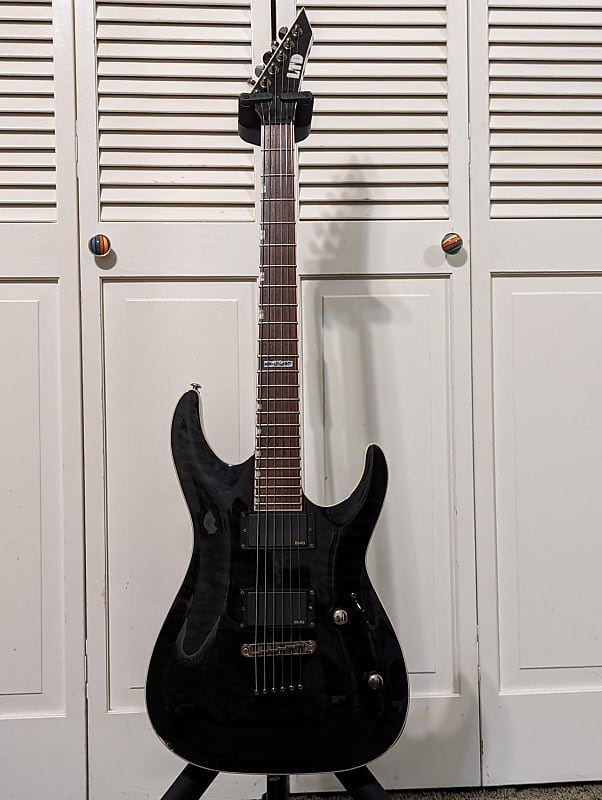 ESP LTD MH 401 QMNT 2008 Quilted Black | Reverb