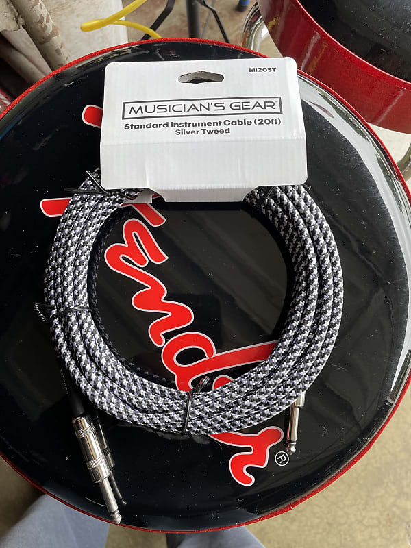 Musicians Gear MI20ST Silver Tweed instrument Cable 20 ft. | Reverb