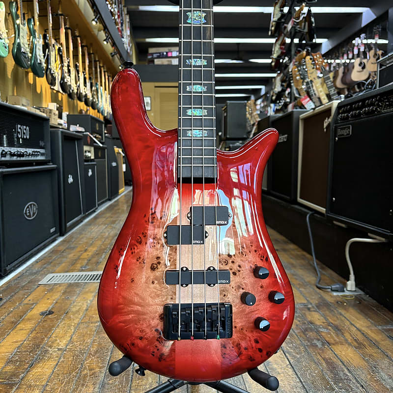Spector Euro 4 CST Bass Guitar Natural Red Burst Gloss | Reverb