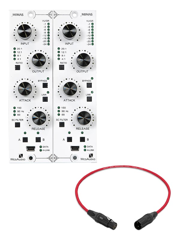 WesAudio _MIMAS Gemini | 500 Series FET Compressor | Stereo | Reverb