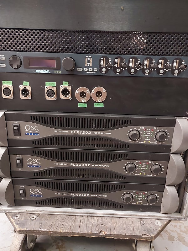 3-way Amp Rack with BSS 336 Processor, QSC PLX1202, QSC | Reverb