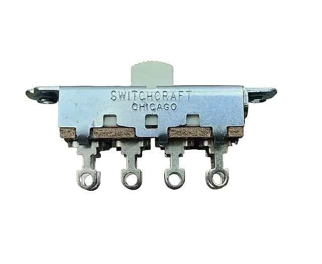 GENUINE SWITCHCRAFT WHITE 3 WAY SLIDE SWITCH ON-ON-ON FENDER | Reverb