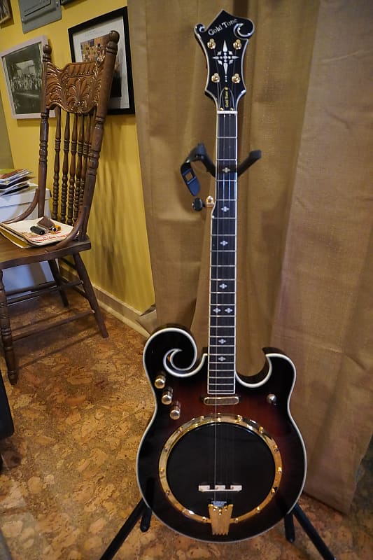 Gold Tone EBM-5 F-style electric 5-string Banjo w/case | Reverb