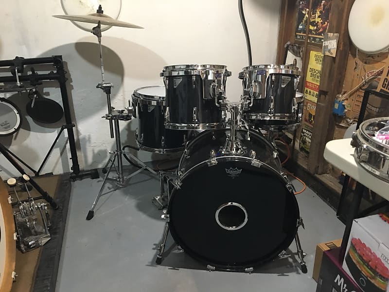Remo Mastertouch 1990 Black sparkle rambow | Reverb