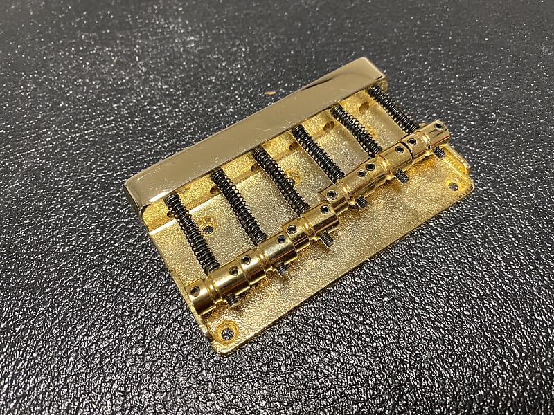 6 String Bass Bridge. Gold. | Reverb