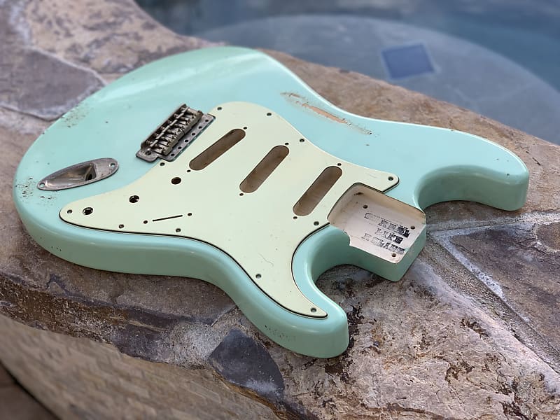 Real Life Relics Strat Stratocaster Body Surf Green | Reverb Australia