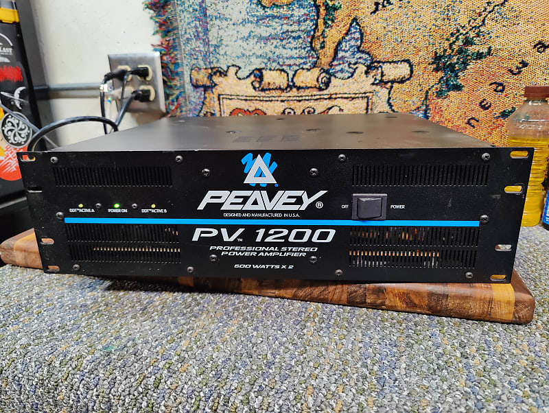 Peavey PV 1200 Professional Stereo Power Amplifier - Black | Reverb
