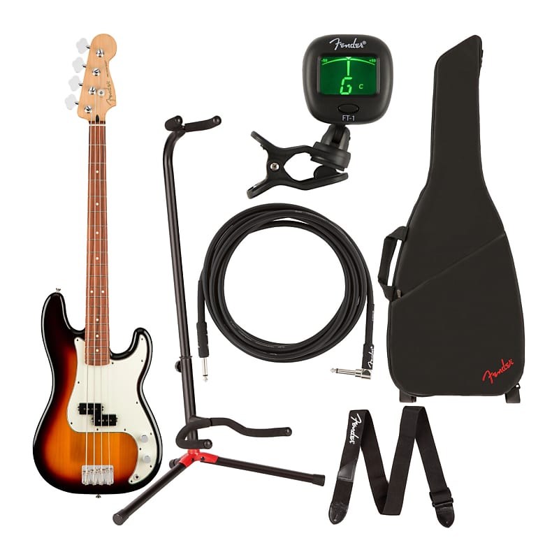 Fender Player Precision Bass 4-String Electric Guitar (Pau | Reverb