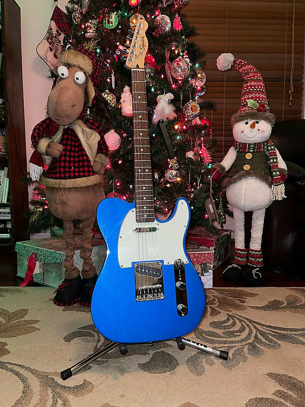 Fender Squier Telecaster Lake Placid Blue With Mint Green | Reverb