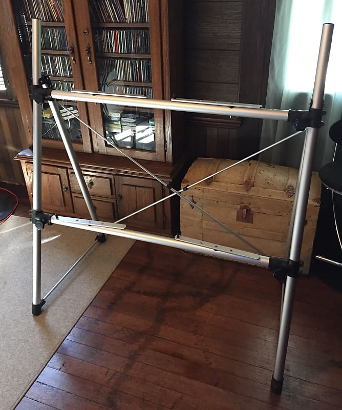 Two Tier A-Frame Keyboard Synth Stand 1980s Silver - KMD? | Reverb