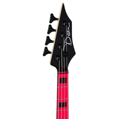 Dean Custom Zone 4-String Bass Guitar Flourescent Pink | Reverb