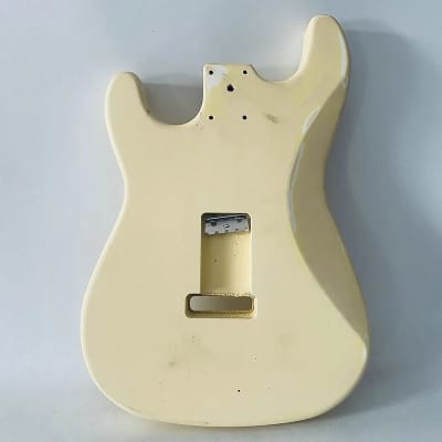 Cream Basswood Stratocaster Strat Style Guitar Body | Reverb