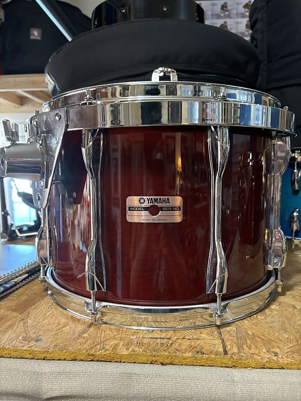 YAMAHA Recording Custom 1987 -10x14 Rack Tom Cherry Lacquer | Reverb