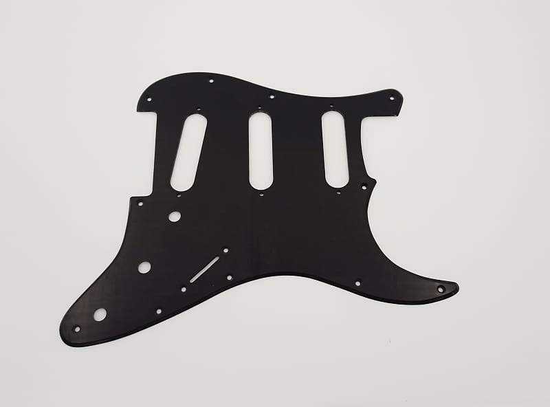 11 hole black acrylic pickguard for us/mex fender | Reverb