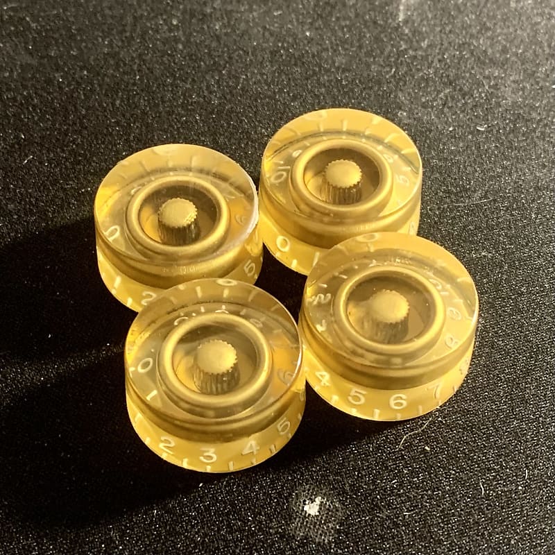 VINTAGE! 1960s/1970s Gibson Gold Speed Barrel Knobs | Reverb