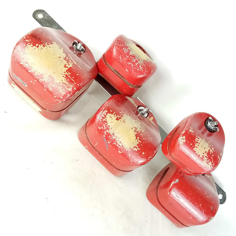 Ludwig Temple Blocks#100 Concert 5x Vintage 70s Block Logo | Reverb