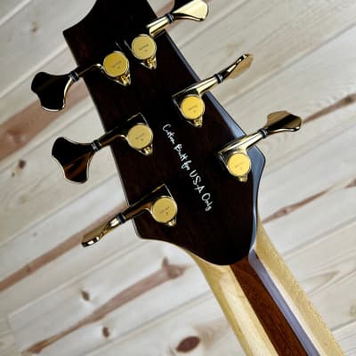 D'Mark Alpha 6 Strings Burl Buckey Red Electric Bass Guitar | Reverb