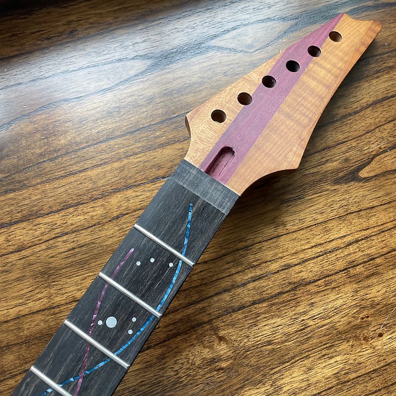 Jem2K-DNA inlay Ebony Roasted maple neck SS frets fits Ibanez | Reverb