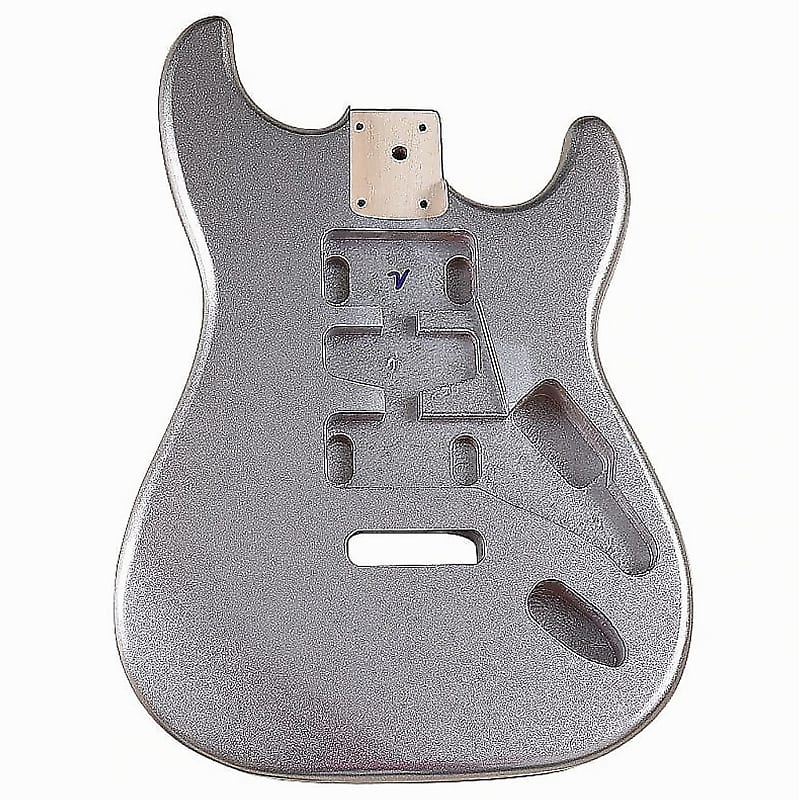 Metallic Silver Stratocaster Strat Style Guitar Poplar Wood | Reverb