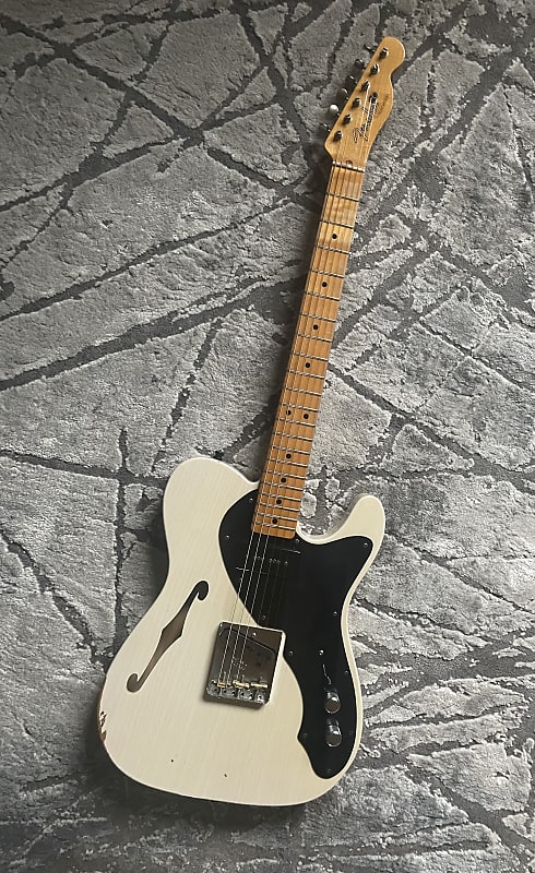 Fender Custom Shop Thinline Telecaster Relic 2015 Olympic | Reverb
