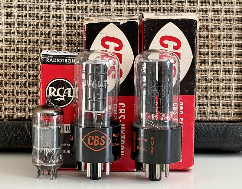 Vintage USA NOS Fender Champ Tube Set 5Y3 6V6GTA 12AX7 RCA | Reverb