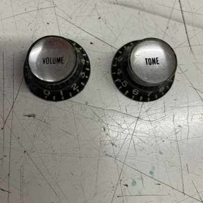 vintage 1972 Gibson Les Paul Recording KNOBS black | Reverb