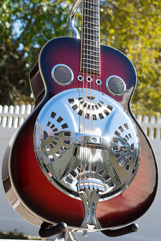 Wood Body Dobro Resonator Guitar - Single Cone Spider Bridge | Reverb