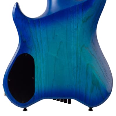 Recent Kiesel Vader 7 Satin Blue Burst with Fanned Frets | Reverb