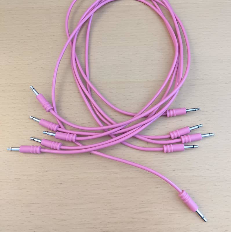 ALM Eurorack Modular Patch Cables 60cm 5-pack - pink | Reverb