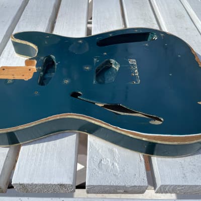 Gregg Roger Thinline Tele Style Body - Metallic Ocean | Reverb