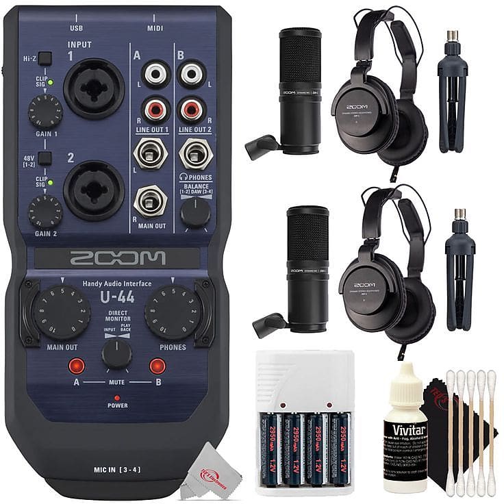 Zoom U-44 Portable 4x4 USB Handy Audio / MIDI Interface + Two | Reverb