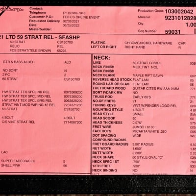 Fender Custom LMT '59 Stratocaster Relic Super Faded Aged | Reverb