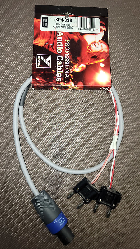Yorkville Sound SP4-3SB 3 ft 4X20 GAUGE SPEAKON TO 2 BANANA | Reverb