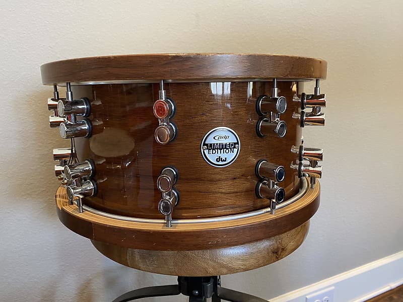 PDP Maple/walnut snare with wood hoops | Reverb