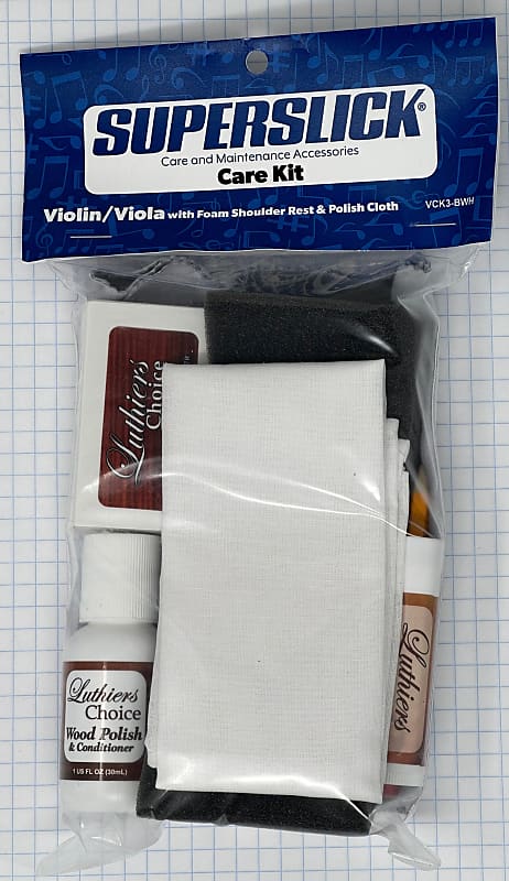 Violin / Viola Care & Cleaning Kit w/Foam Shoulder Rest & | Reverb