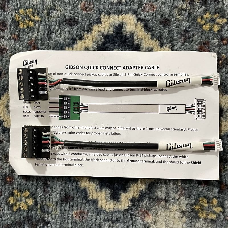 Gibson Quick Connect Jack Cable Set For Solderless Quick | Reverb