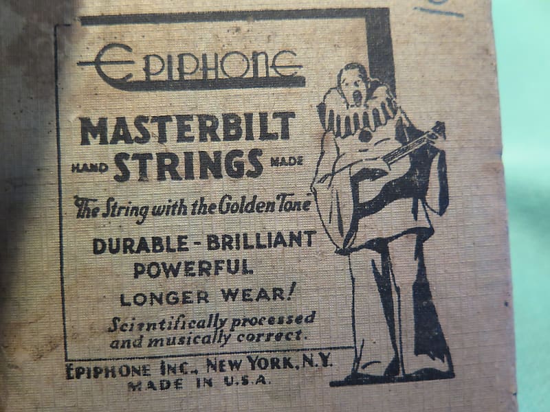 Early 1900s Vintage Epiphone Masterbilt Guitar Strings Box Reverb