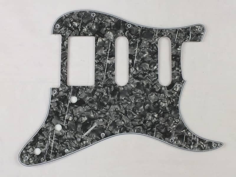 Stratocaster HSS Scratch Plate Black Pearl Pickguard to fit | Reverb