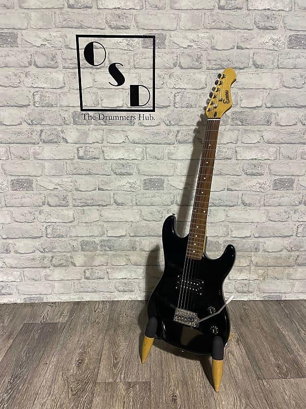Encore Black Stratocaster Electric Guitar / Strat Style / | Reverb