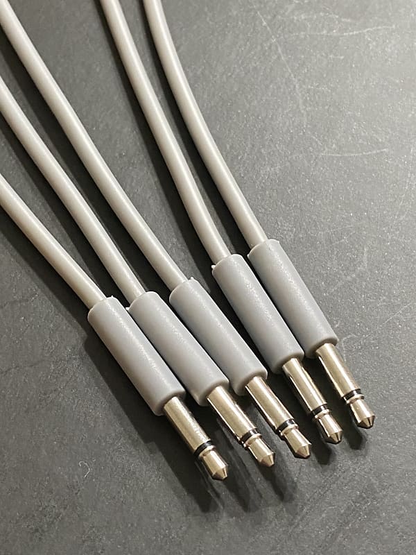 Eurorack Patch Cable 24 inch (5pcs) Gray | Reverb