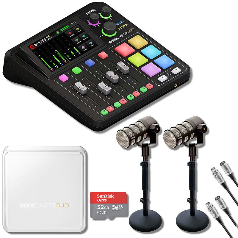 Rode RODECaster Duo Streaming Mixer with Rode Podmic Dynamic | Reverb