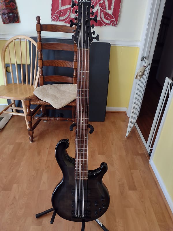 Dean Rhapsody 12 String Bass RH12 TBK 2010's Trans Black | Reverb