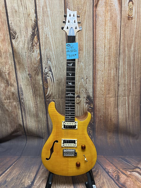 PRS SE Custom 22 Semi-Hollow 2022 - Santana Yellow | Reverb