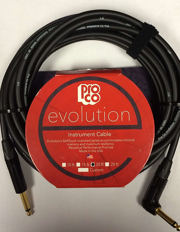 Pro Co Evolution EVLGCLN-20 Instrument Cable 20 ft | Reverb