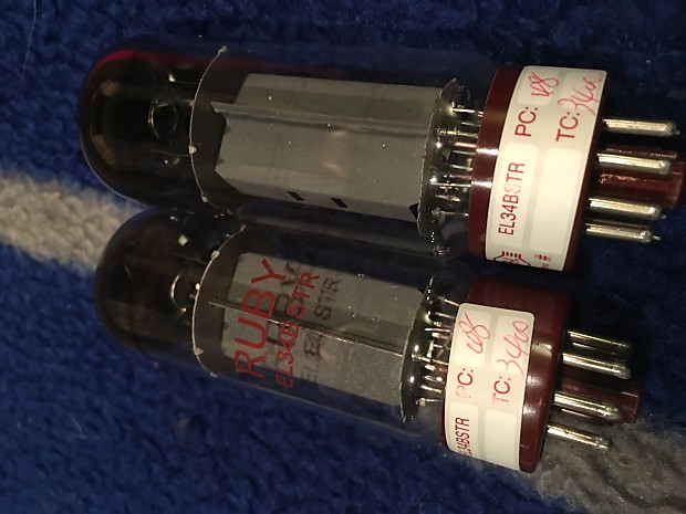 Ruby Tubes EL 34 Matched Set | Reverb