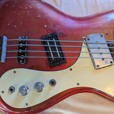 Mosrite Ventures Bass Circa 1965 - Red | Reverb