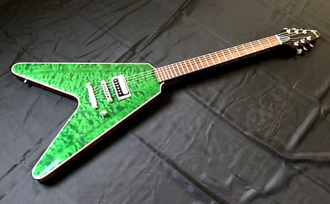 WARMOTH V 2014 Trans Green/ Natual | Reverb