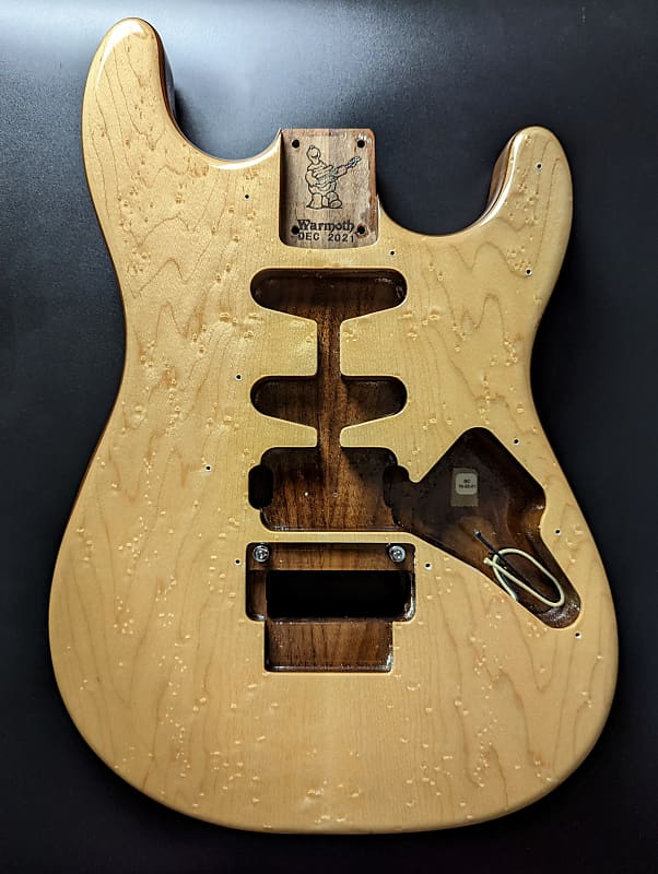 Warmoth Strat Body Floyd Rose Birdseye / Walnut | Reverb