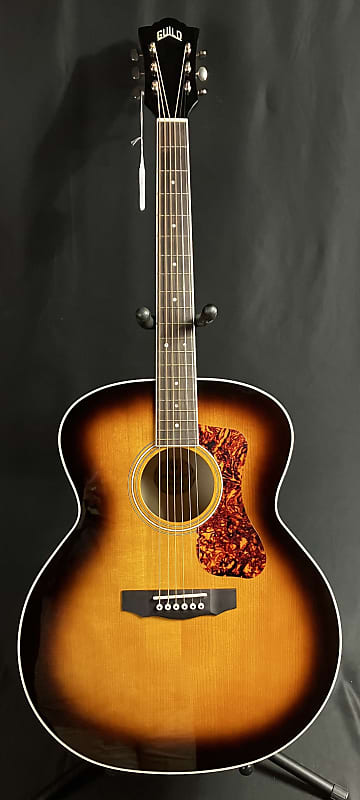 Guild F-250E Deluxe Jumbo Acoustic-Electric Guitar Antique | Reverb